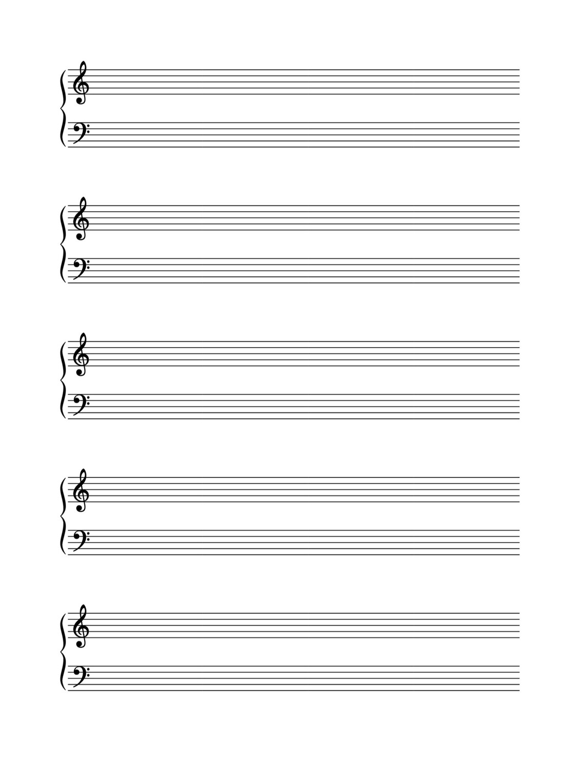 4-pack Printable Blank Piano Sheet Music | Floral Music Manuscript ...