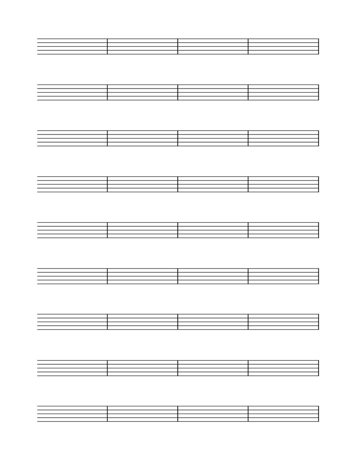 4-pack Printable Blank Sheet Music | Floral Music Manuscript Paper - Etsy