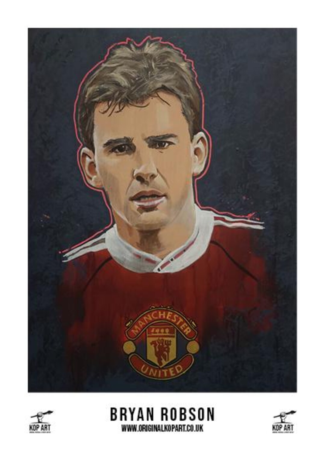 Bryan Robson Man Utd FC Kop Art Print - Etsy