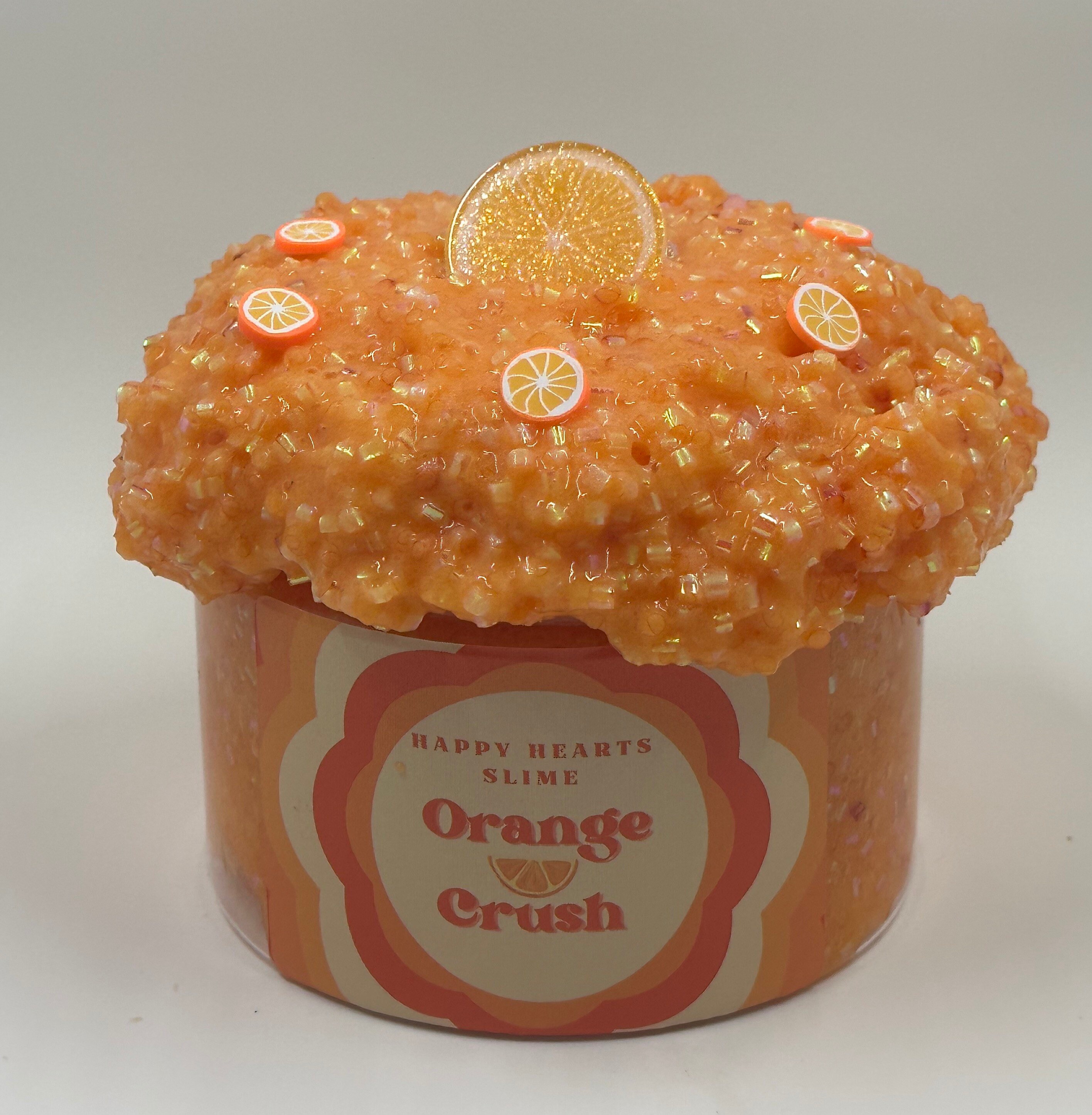 Happy Hearts Slime ORANGE CRUSH Super Crunchy Orange Pop Bingsu Bead ...