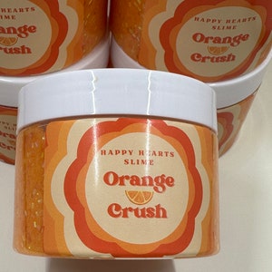 Happy Hearts Slime ORANGE CRUSH Super Crunchy Orange Pop Bingsu Bead ...