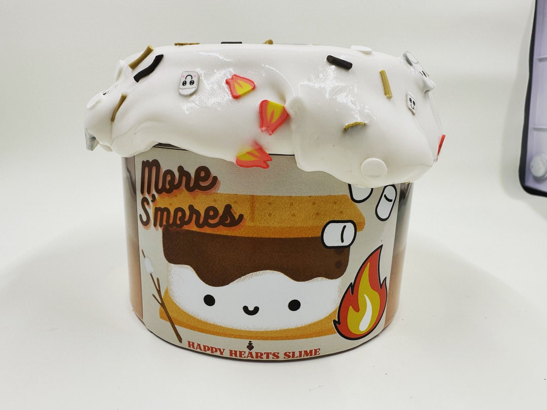 Happy Hearts Slime MORE SMORES Thick Layered Butter Clay Slime Not ...