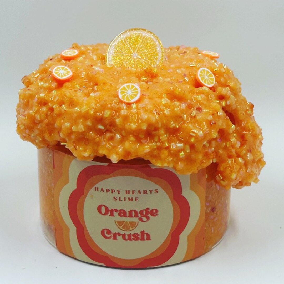 Happy Hearts Slime ORANGE CRUSH Super Crunchy Orange Pop Bingsu Bead ...