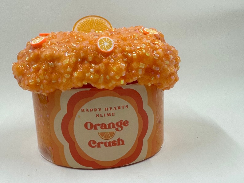 Happy Hearts Slime ORANGE CRUSH Super Crunchy Orange Pop Bingsu Bead ...