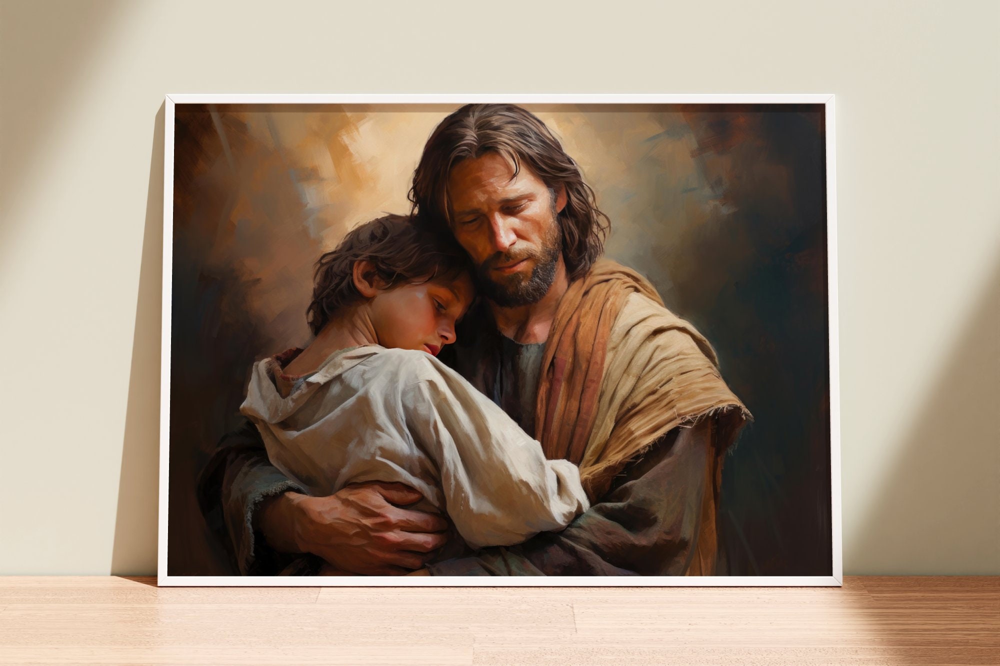 Jesus Holding Teenage Boy | Jesus Holding Child | Jesus Painting | the ...
