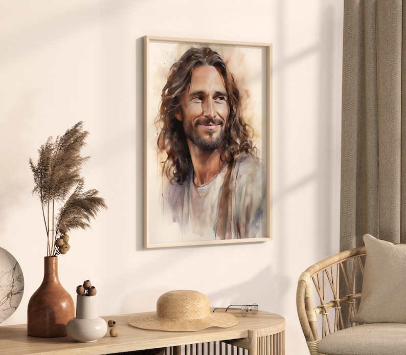 Jesus, Our Smiling Friend Poster Painting Print Bible Verse Wall Art ...