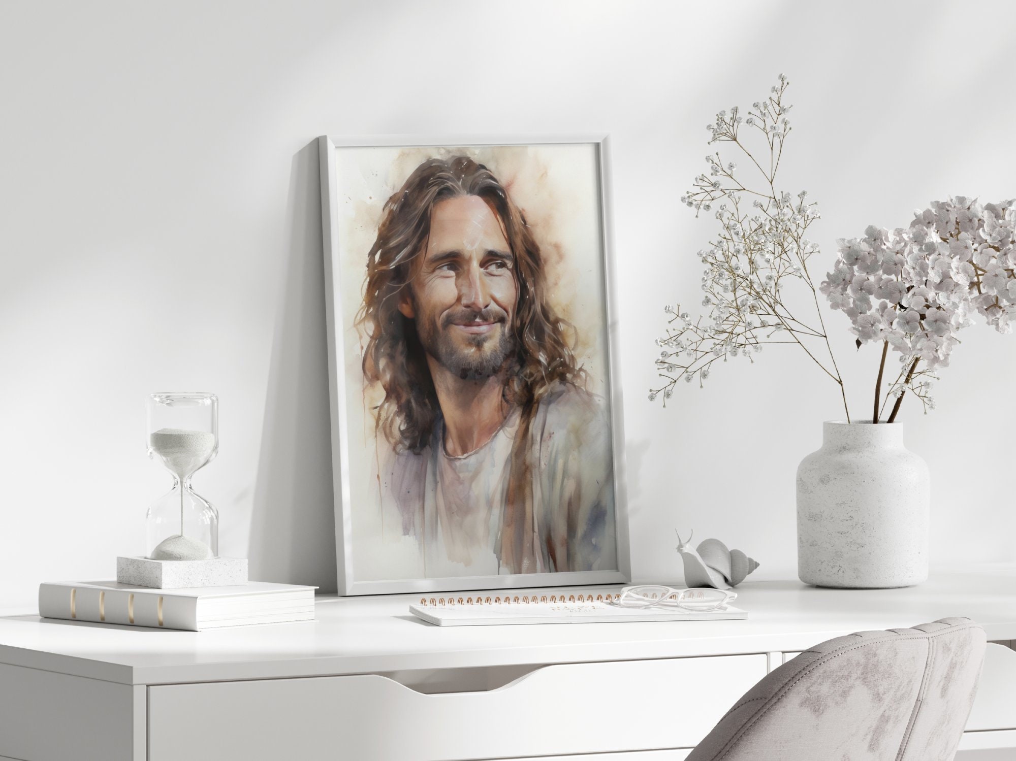 Jesus, Our Smiling Friend Poster Painting Print Bible Verse Wall Art ...