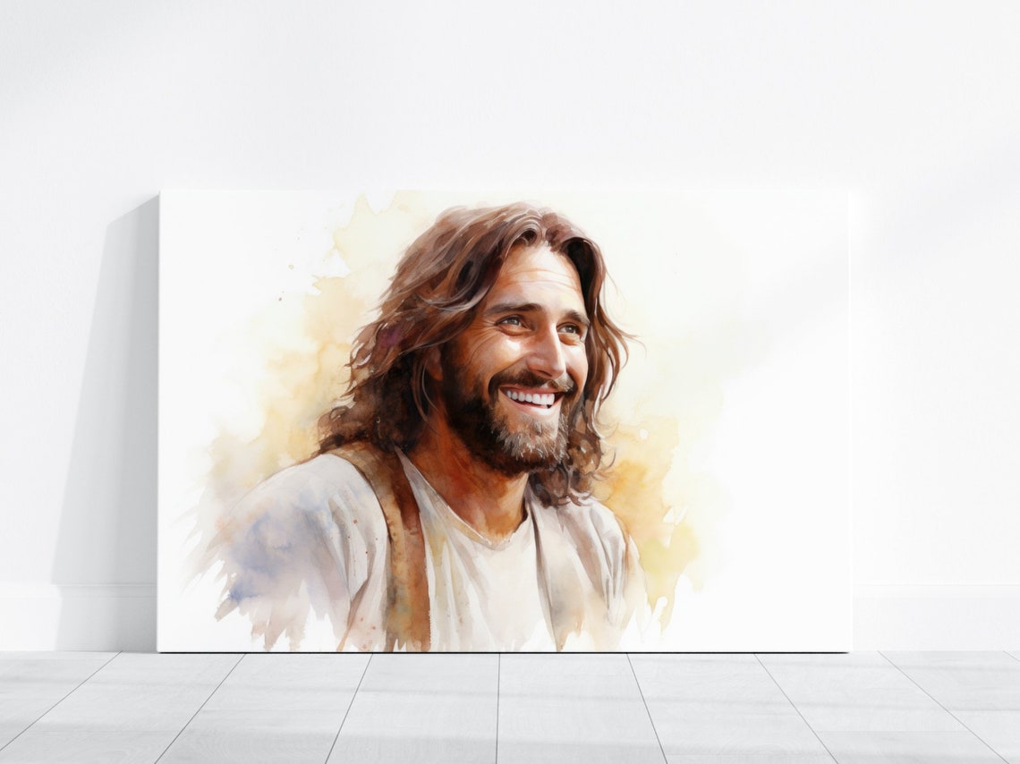 Jesus Smiling | Jesus Painting | the Living Christ | Jesus Watercolor ...
