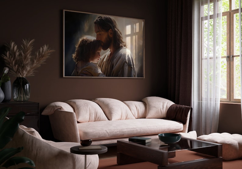 Jesus Kissing a Child's Forehead | Jesus Holding Child | Jesus Painting ...