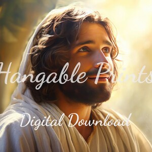 Hopeful Jesus With a Bright Background Jesus Painting the Living Christ ...