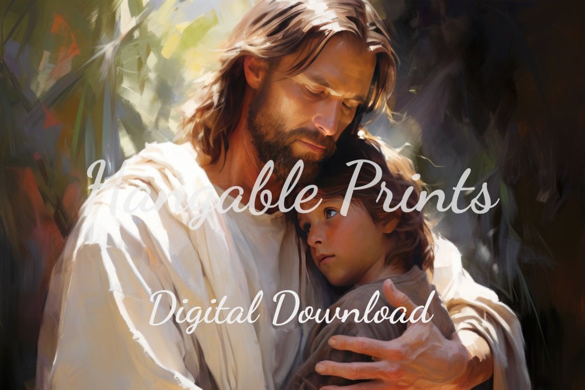 Jesus Holding Young Boy Jesus Holding Child Jesus Painting the Living ...