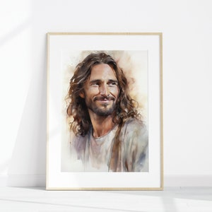Jesus, Our Smiling Friend Poster Painting Print Bible Verse Wall Art ...