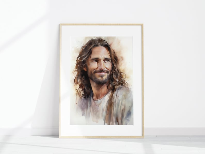 Jesus, Our Smiling Friend Poster Painting Print Bible Verse Wall Art ...