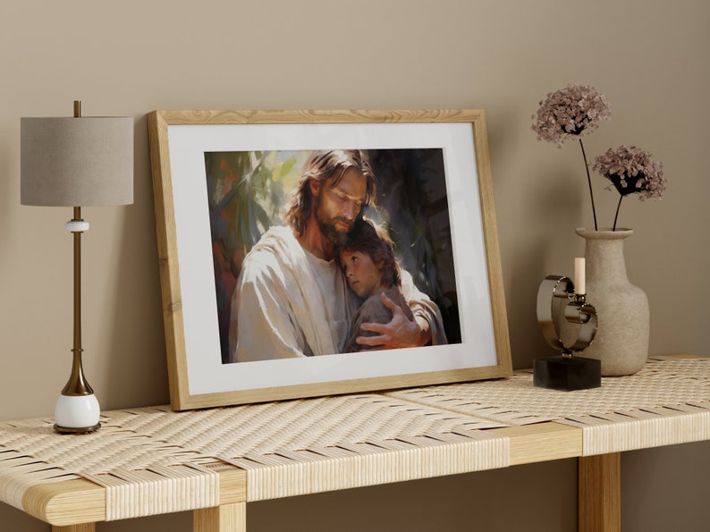 Jesus Holding Young Boy Jesus Holding Child Jesus Painting the Living ...