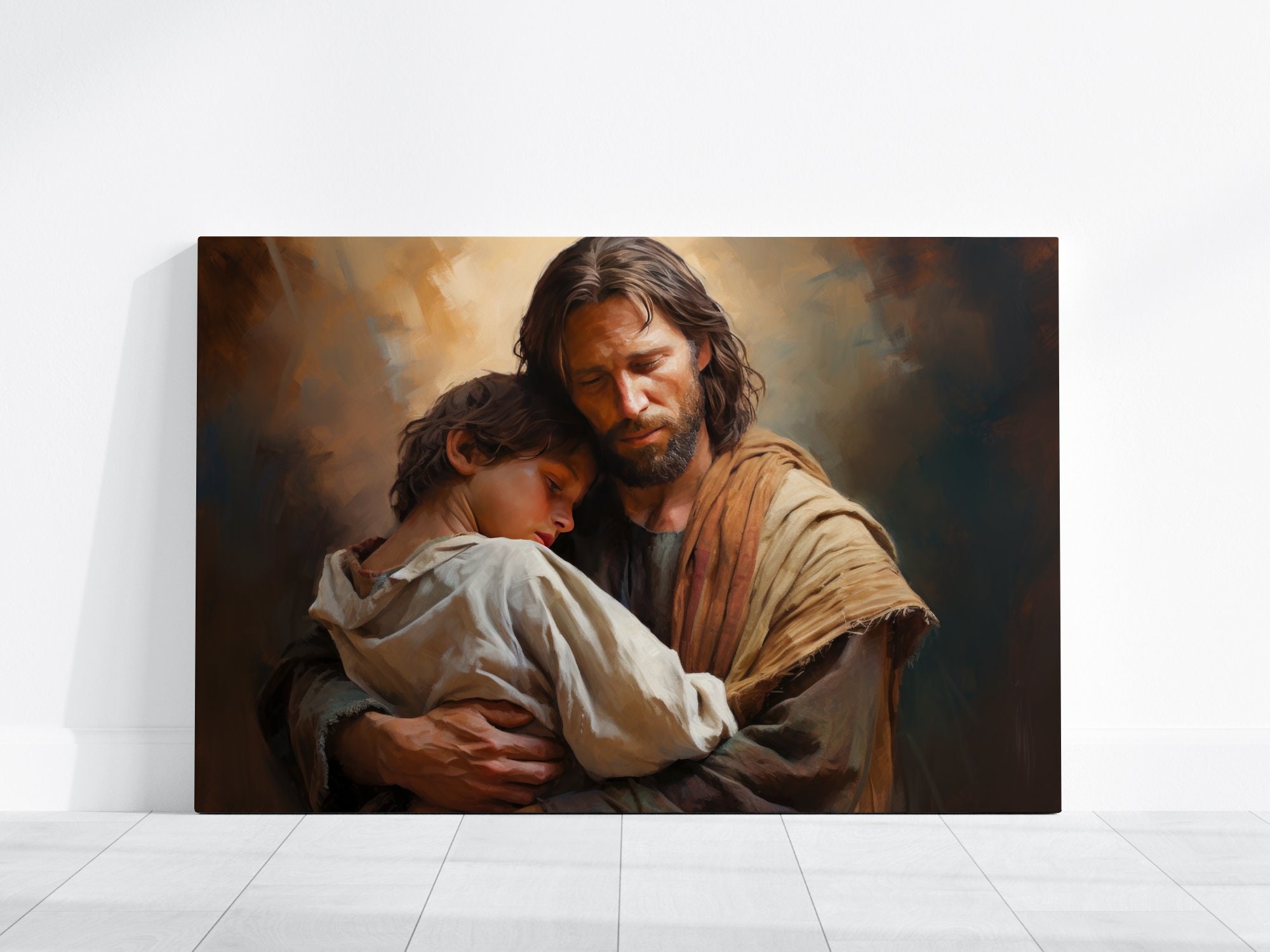 Jesus Holding Teenage Boy | Jesus Holding Child | Jesus Painting | the ...