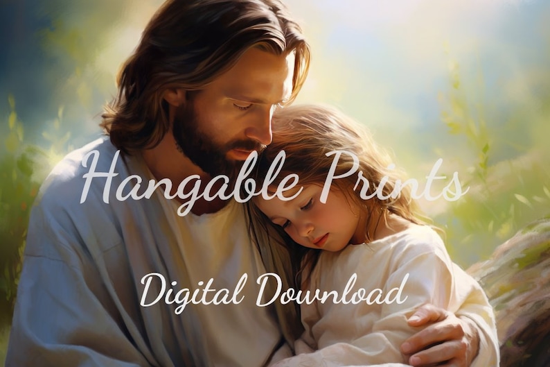 Jesus Comforting Little Girl | Jesus Holding Child | Jesus Painting ...