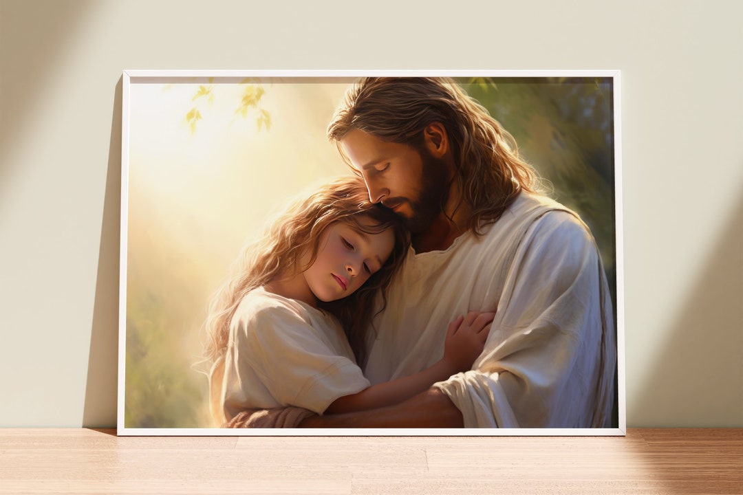 Jesus Holding a Little Girl | Jesus Holding Child | Jesus Painting ...