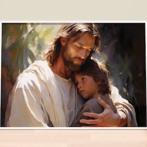 Jesus Holding Young Boy Jesus Holding Child Jesus Painting the Living ...