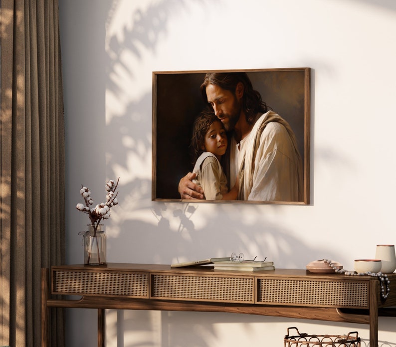 Jesus Holds Middle Eastern Boy | Jesus Holding Child | Jesus Painting ...