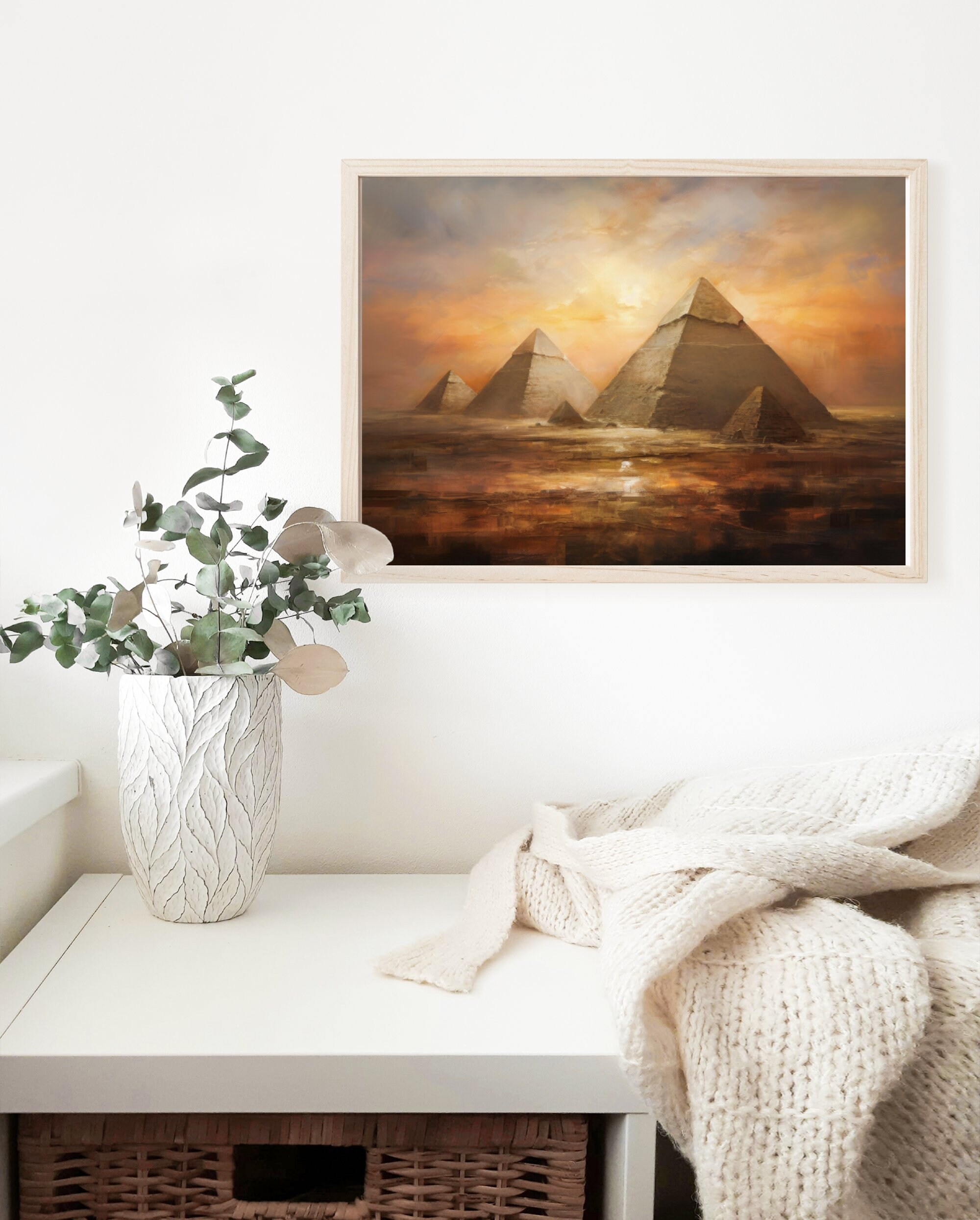 The Stoic Pyramids at Giza Impressionist Painting Digital - Etsy