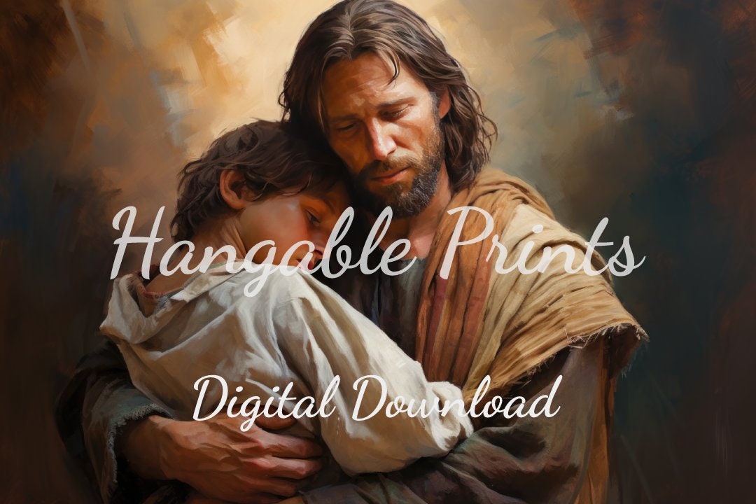 Jesus Holding Teenage Boy | Jesus Holding Child | Jesus Painting | the ...