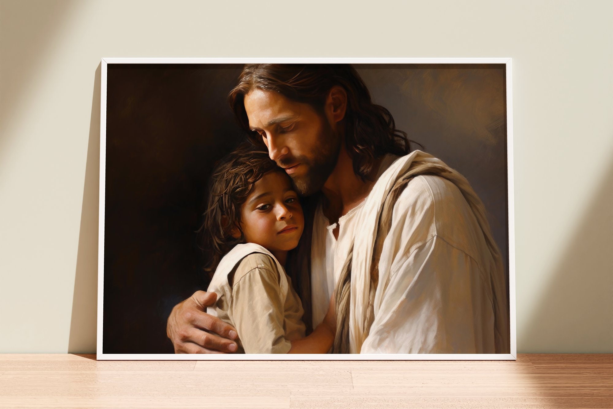 Jesus Holds Middle Eastern Boy | Jesus Holding Child | Jesus Painting ...