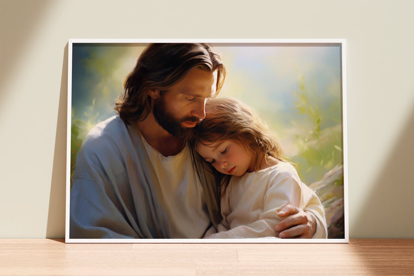 Jesus Comforting Little Girl | Jesus Holding Child | Jesus Painting ...