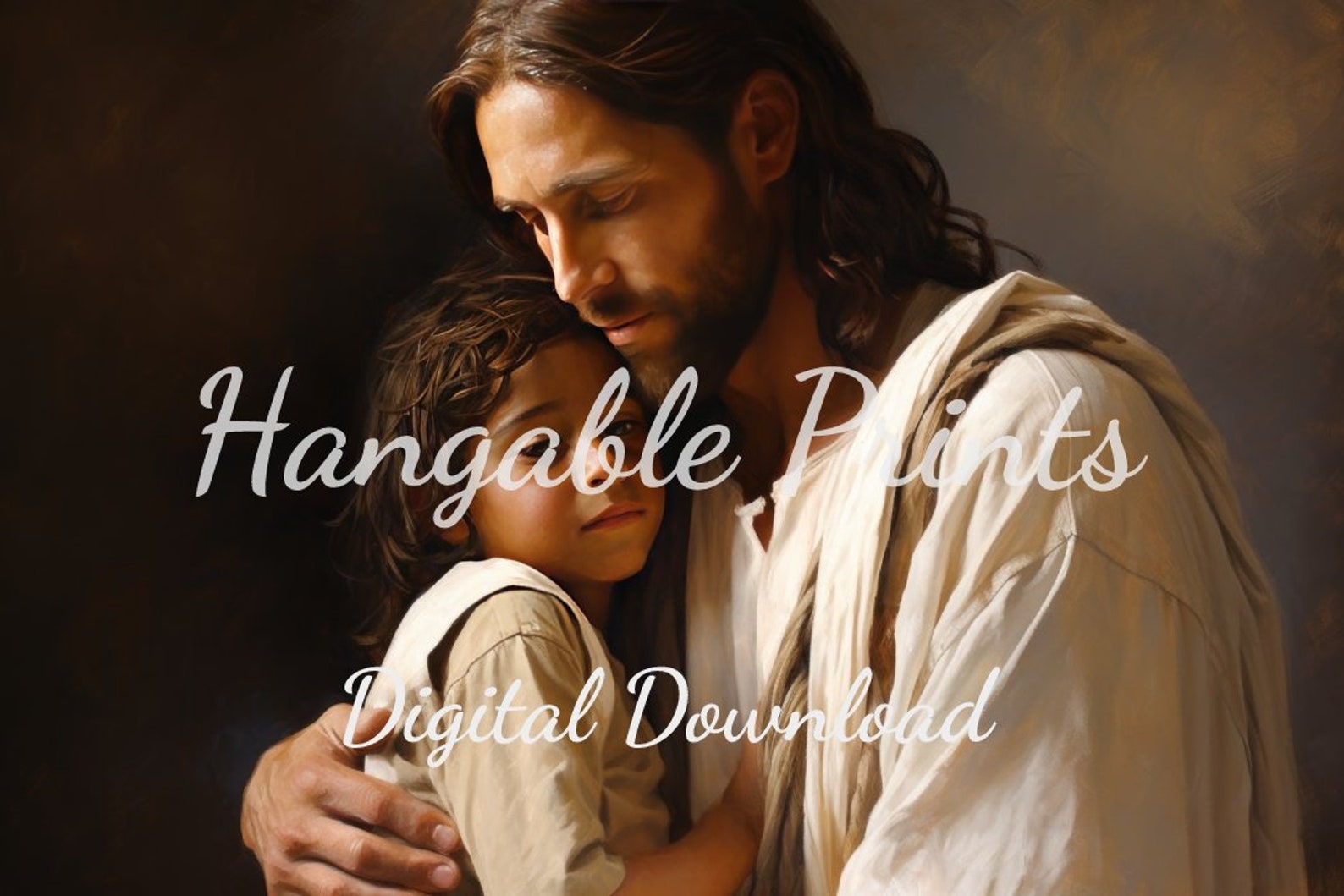 Jesus Holds Middle Eastern Boy | Jesus Holding Child | Jesus Painting ...