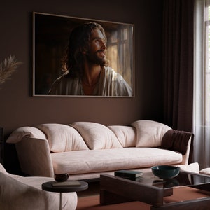 Jesus' Morning Prayers | Smiling Jesus | Jesus Painting | the Living ...