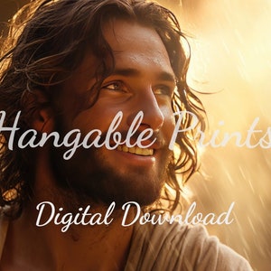 Smiling Jesus in the Rain | Jesus Painting | the Living Christ ...