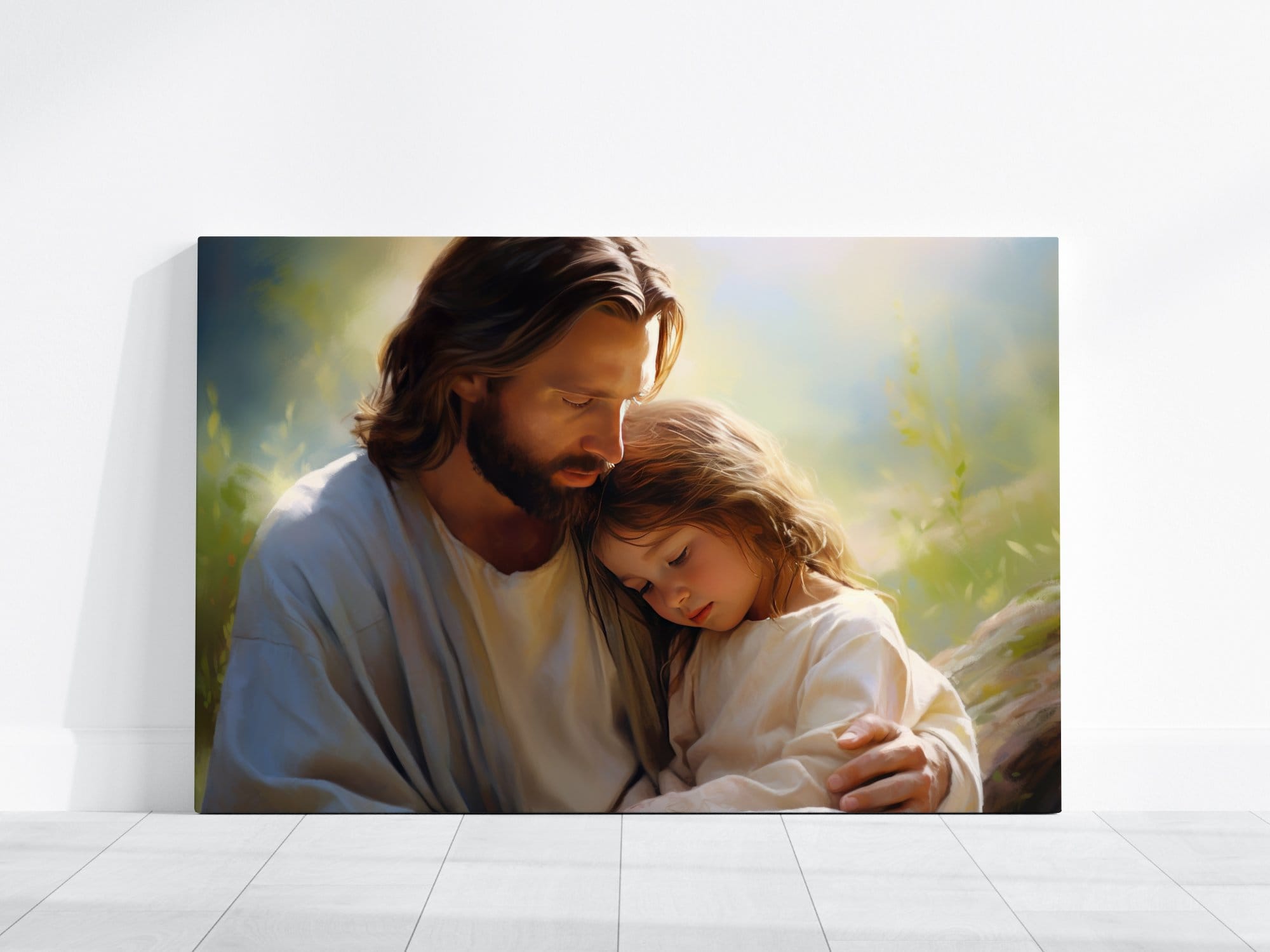 Jesus Comforting Little Girl | Jesus Holding Child | Jesus Painting ...