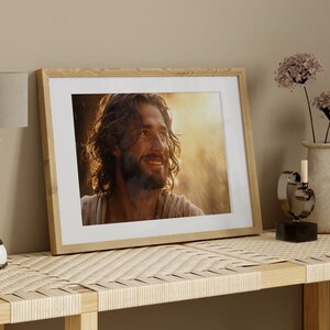 Smiling Jesus in the Rain | Jesus Painting | the Living Christ ...