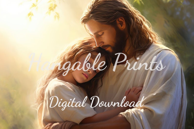 Jesus Holding a Little Girl | Jesus Holding Child | Jesus Painting ...