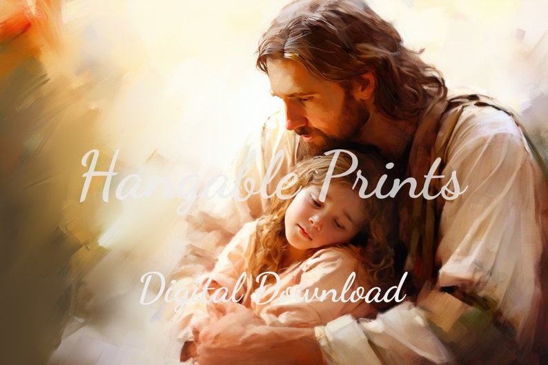 Jesus Holding a Child | Jesus Holding Little Girl | Jesus Painting ...