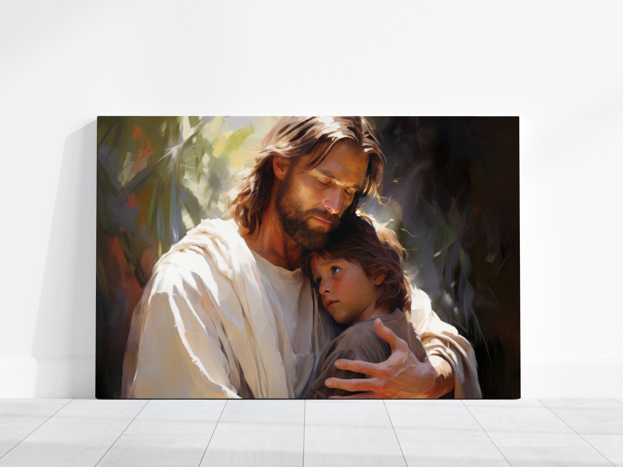 Jesus Holding Young Boy Jesus Holding Child Jesus Painting the Living ...