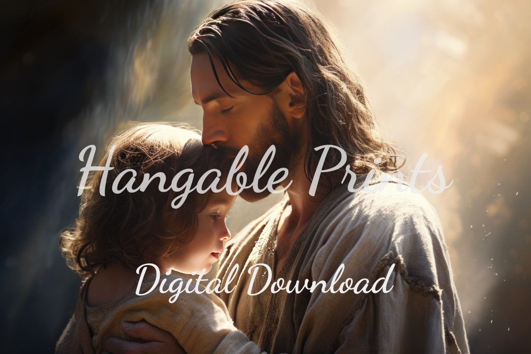 Jesus Kissing a Child's Forehead | Jesus Holding Child | Jesus Painting ...