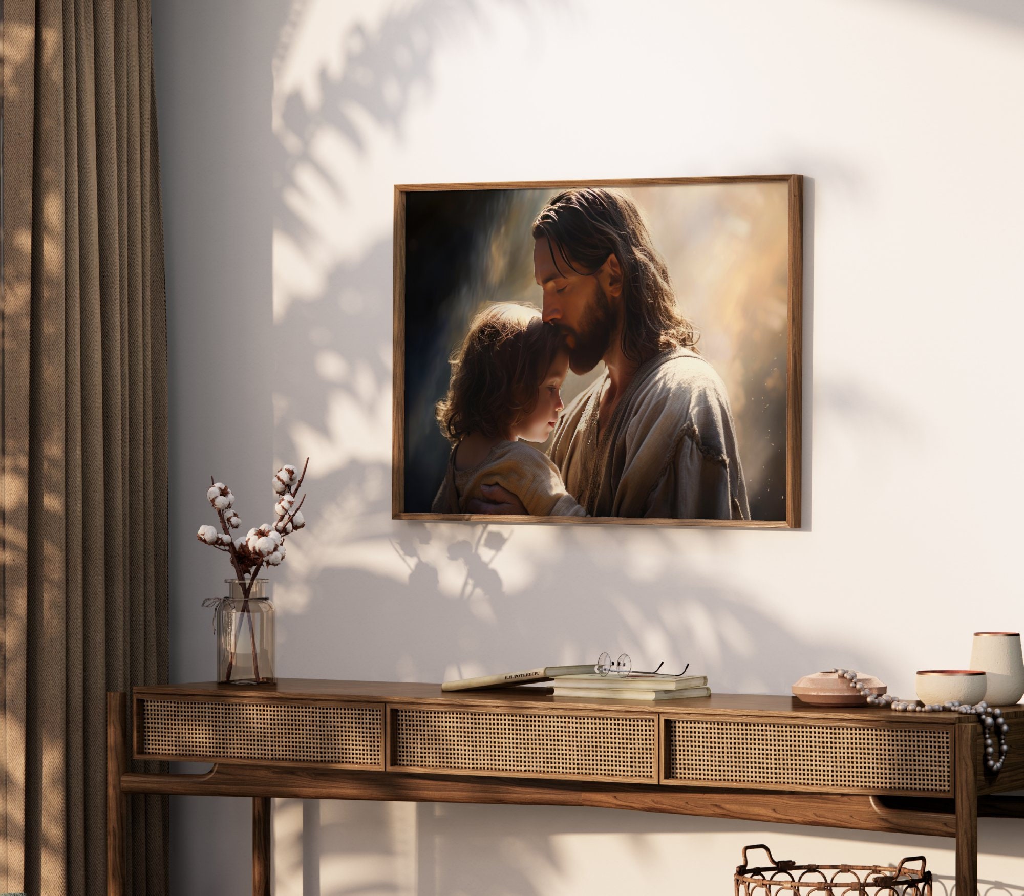 Jesus Kissing a Child's Forehead | Jesus Holding Child | Jesus Painting ...
