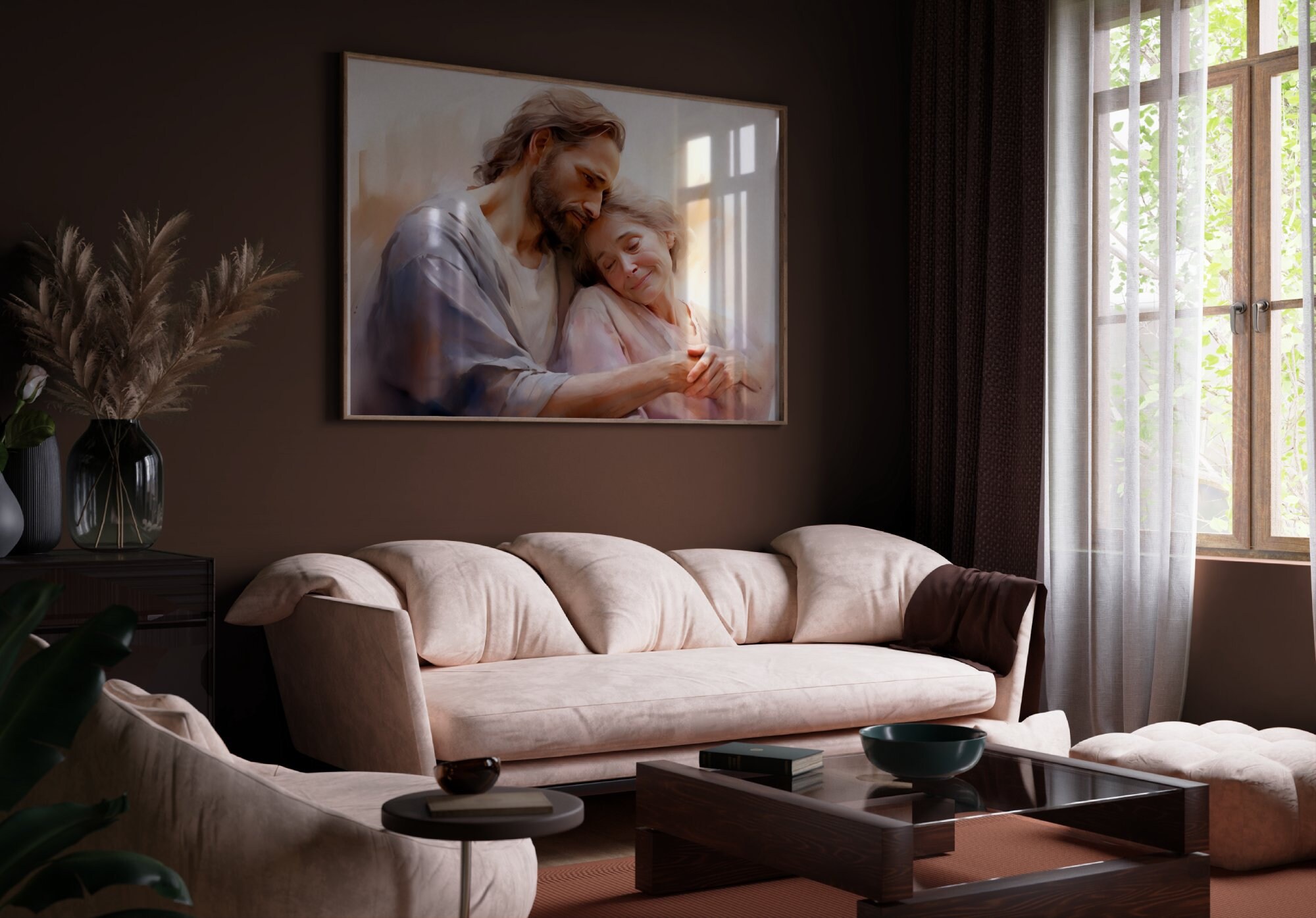 Jesus Comforts Old Woman | Jesus Painting | the Living Christ | Jesus ...