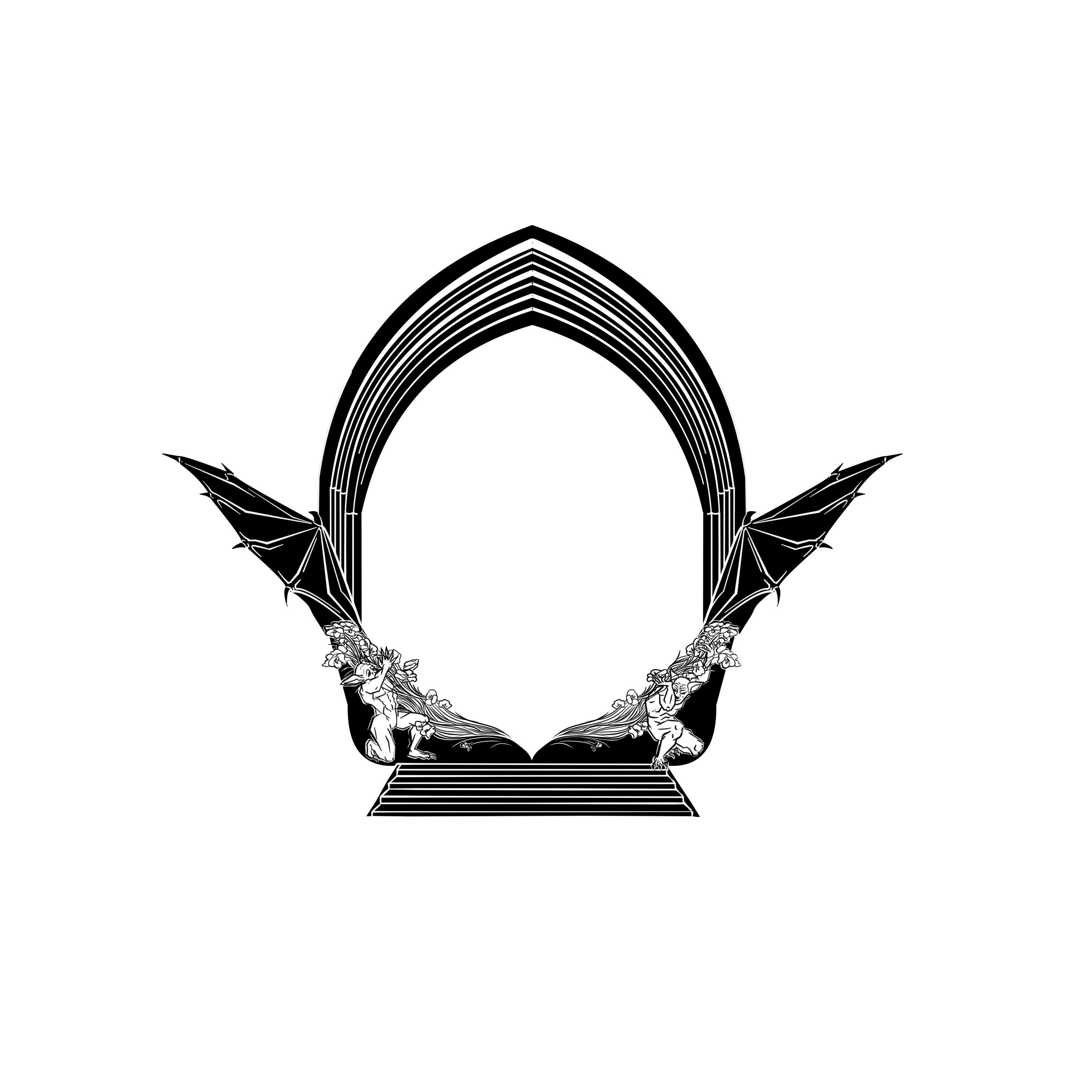 2 Pack Mirror Frames; Stickers | Frame Mirror | Digital Illustration ...