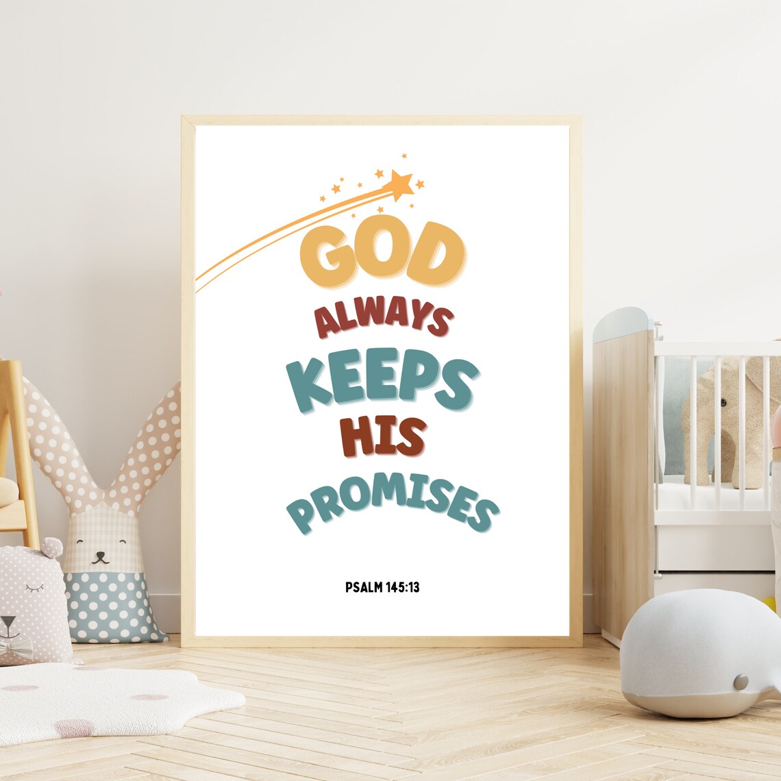Kids Bible Verse Wall Art Prints Sunday School Decor Christian ...