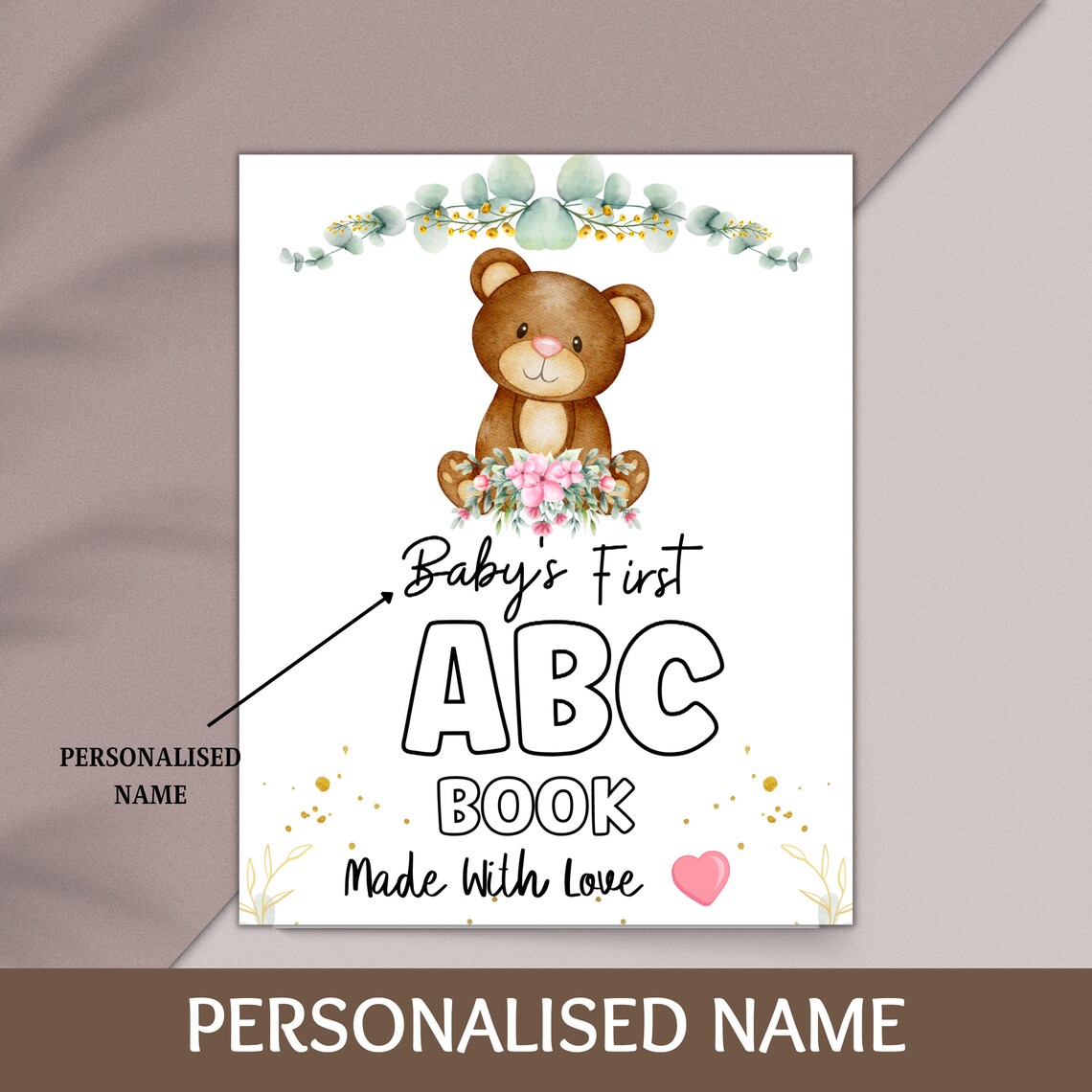 ABC Book Baby Shower Game Babys First ABC Book Alphabet - Etsy