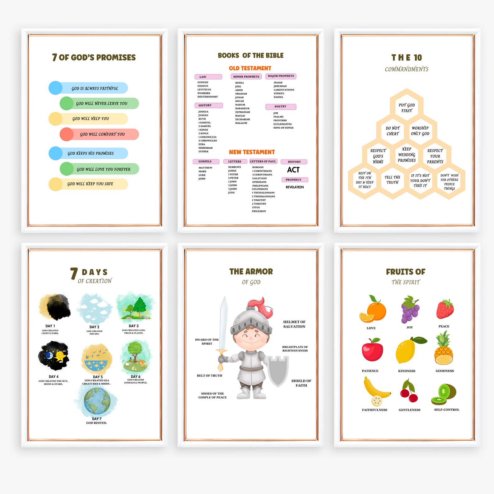 Christian Educational Posters Bundle Kids Bible Verse - Etsy