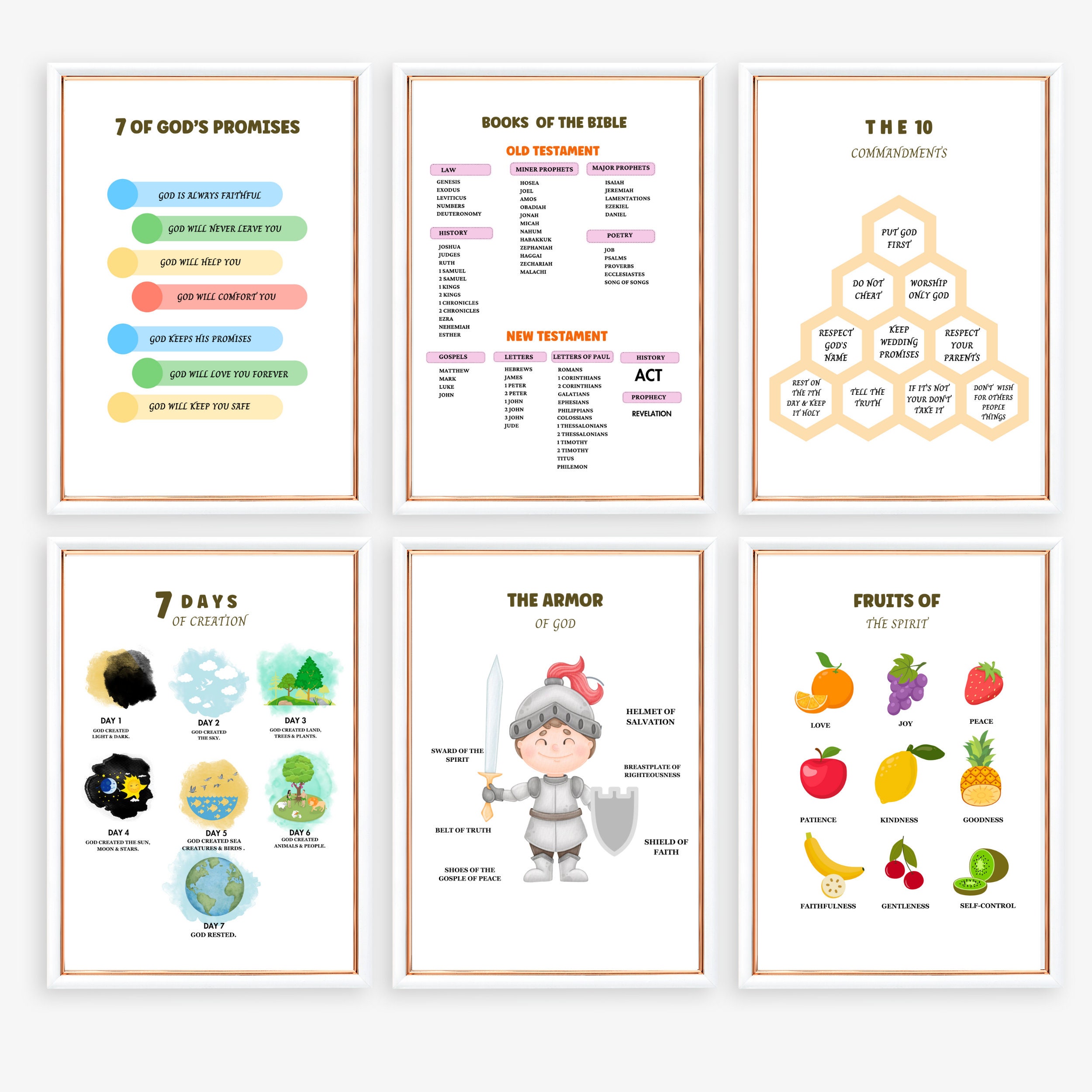 Christian Educational Posters Bundle Kids Bible Verse - Etsy