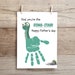 Papa Handprint Art Fathers Day Gift Dinosaur Handprint Craft DIY ...