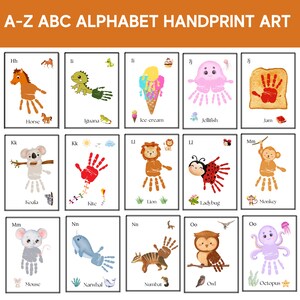 Handprint Alphabet Book: A-Z Phonic Art, Nursery Activity (digital ...
