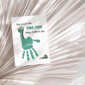 Papa Handprint Art Fathers Day Gift Dinosaur Handprint Craft DIY ...