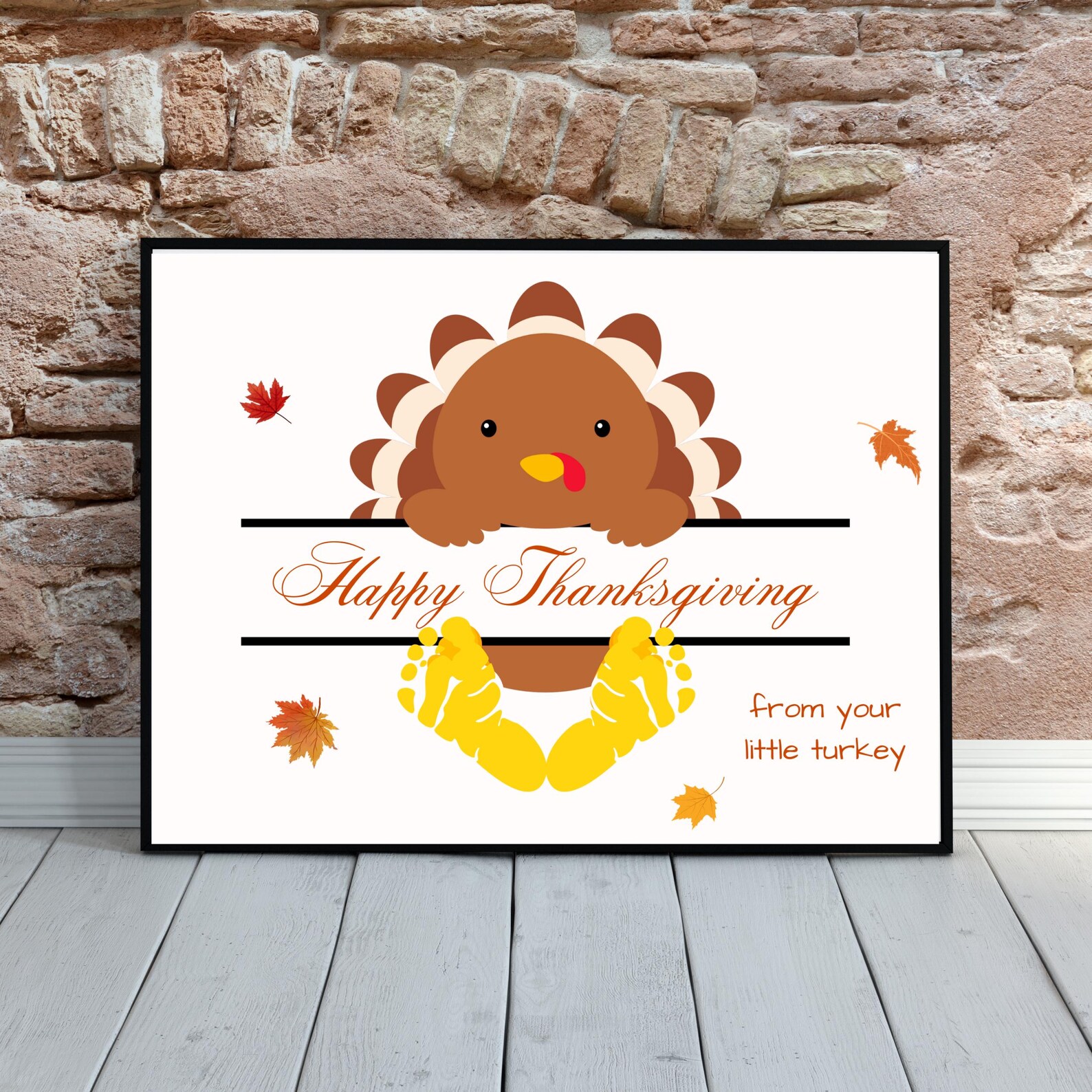 Thanksgiving Handprint Turkey Art, Fall Keepsake (digital Download) - Etsy