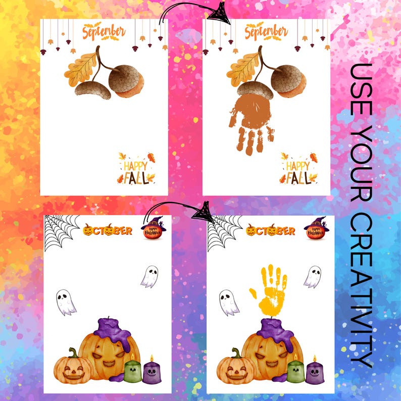 Handprint Memory Book Printable: Prek-kindergarten Keepsake (PDF) - Etsy