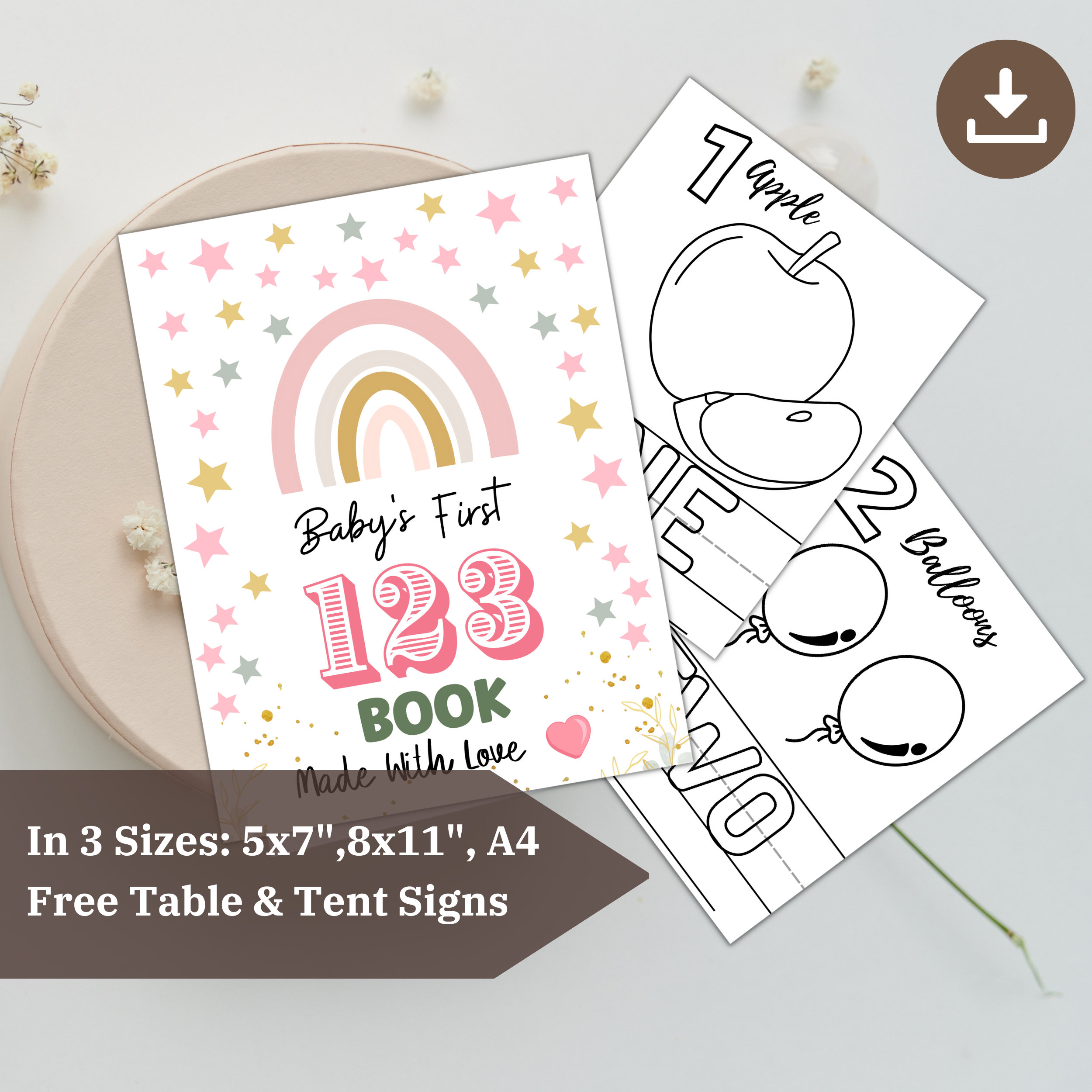 Babys First Numbers Book, Babys First 123s, Baby Shower Game and ...