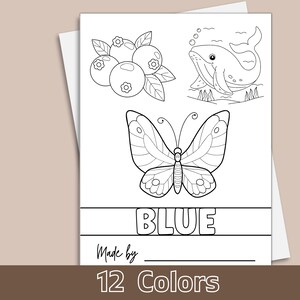 Baby's First Colors Book, Kid's Coloring Pages, DIY Baby Shower ...